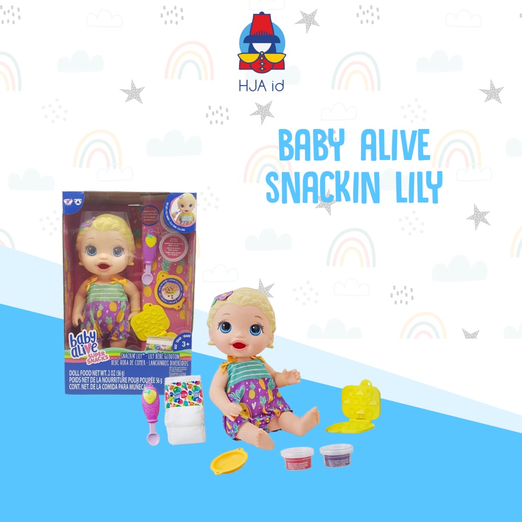 Jual Baby Alive Super Snacks Snackin Lily Doll Food Mainan Bayi Boneka Bayi Original Asli Hasbro ...