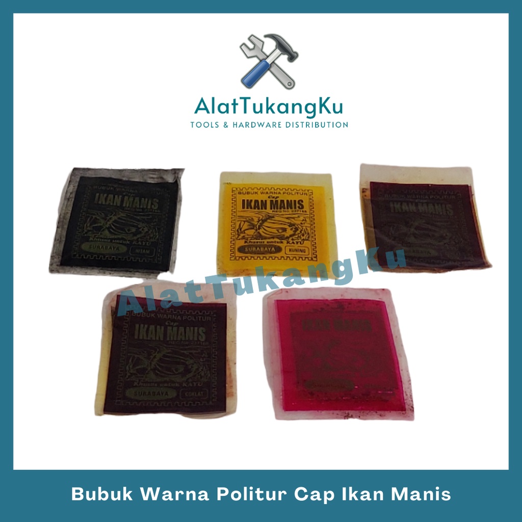 Jual Bubuk Warna Politur Cap Ikan Manis / Bubuk Pewarna Merah Kuning ...