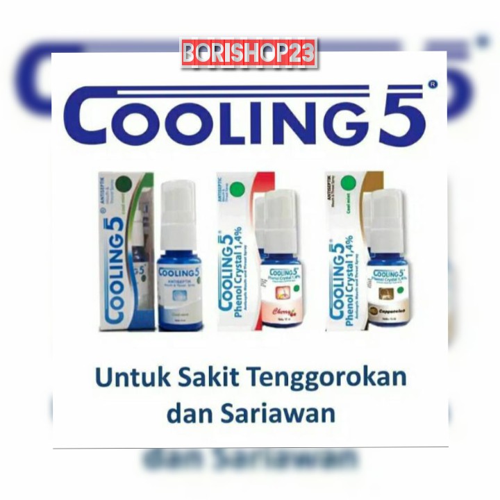 Jual CooLing Five AntiSeptic Mouth n Throat Spary 15mL | Shopee Indonesia