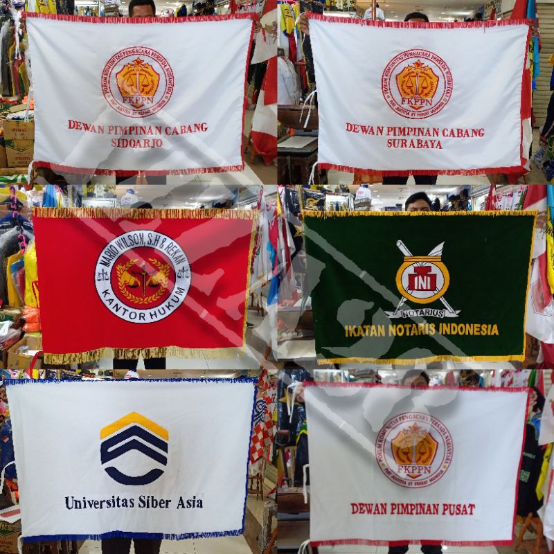 Jual bendera pataka bordir untuk didalam ruangan ukuran 90 cm x 135 cm ...