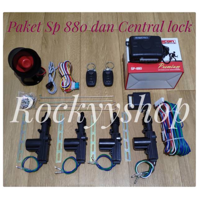 Jual Paket Alarm Silikon SP dan Central lock 4 pintu | Shopee Indonesia