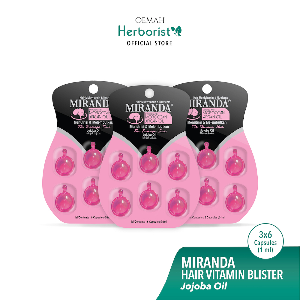 Miranda Hair Vitamin Blister - Jojoba Oil 6x1ml - 3 pcs | Shopee Indonesia