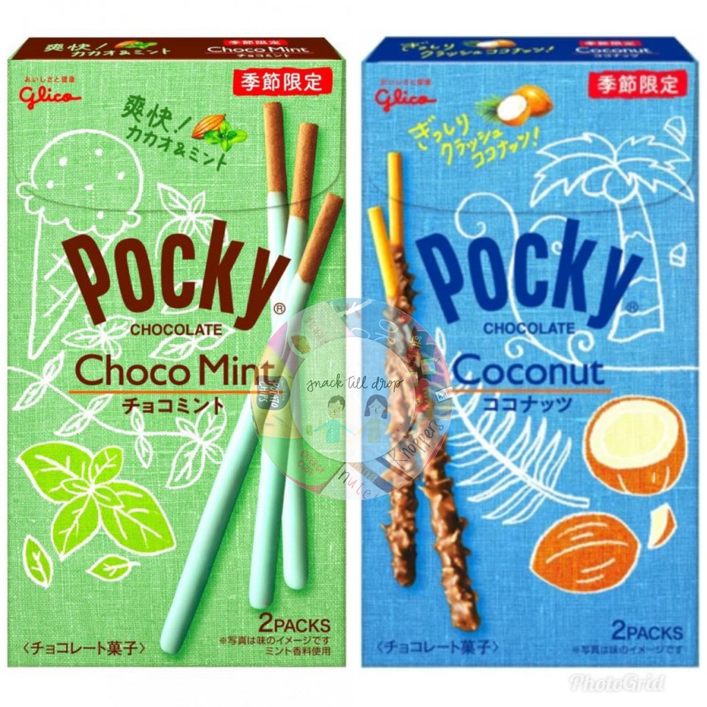Jual POCKY CHOCO MINT & POCKY CHOCOLATE COCONUT - Biskuit Breadstick ...