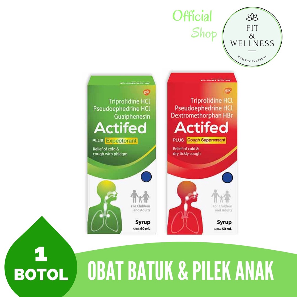 Jual Actifed Sirup Obat Batuk dan Pilek All Variant 60m | Shopee Indonesia