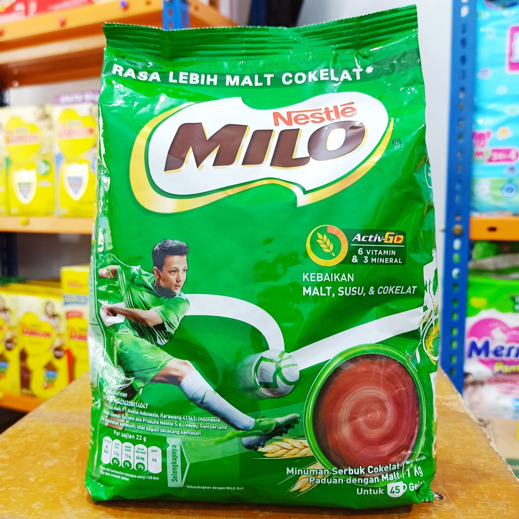 Jual Susu Nestle MILO Activ-Go dan 3in1 1000gr / 1kg Indonesia|Shopee ...
