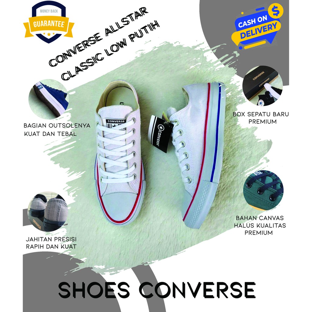 Jual Sepatu Converse 70s All Star Classic Low Putih Sepatu Converse ...