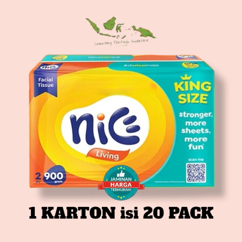 Jual Tissue Nice Refill 900 gr | 2 ply [ 1 Karton = 20 Pack ] | Shopee ...