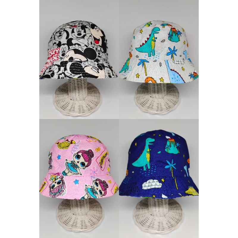 topi anak bucket hat anak topi anak motif topi karakter | Shopee Indonesia