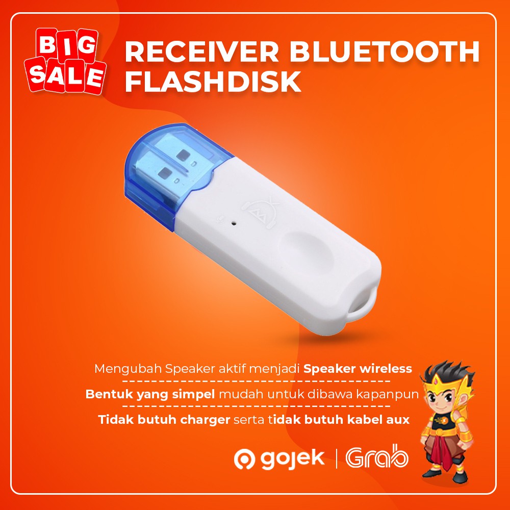 Jual Dongle Bluetooth Wireless Music Receiver Model USB Flashdisk ...
