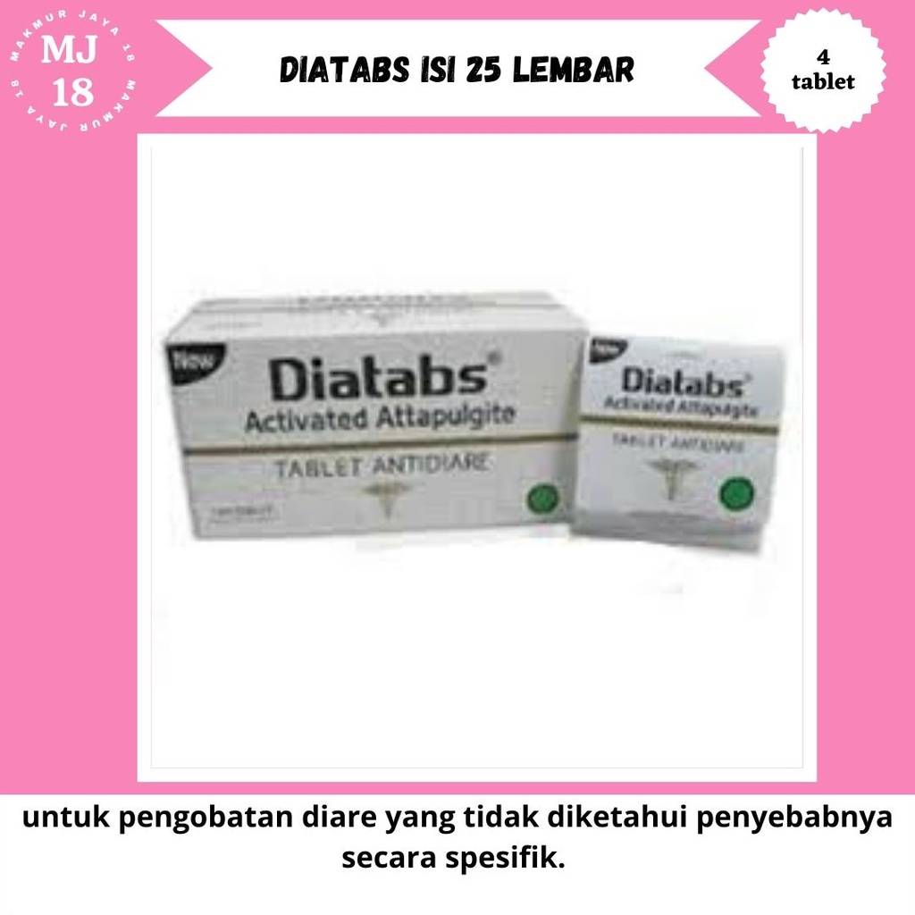 Jual new diatab isi 25 lembar @4butir Indonesia|Shopee Indonesia