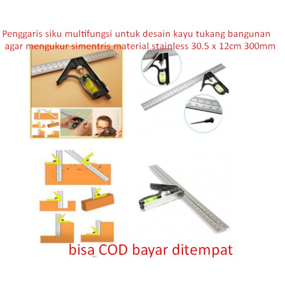 Jual Penggaris siku multifungsi untuk desain kayu tukang bangunan agar ...