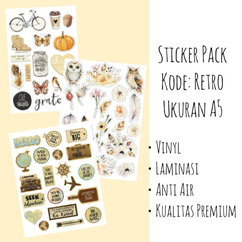 Jual Sticker Pack Aesthetic Label Stiker Estetik Stiker Murah Stiker ...