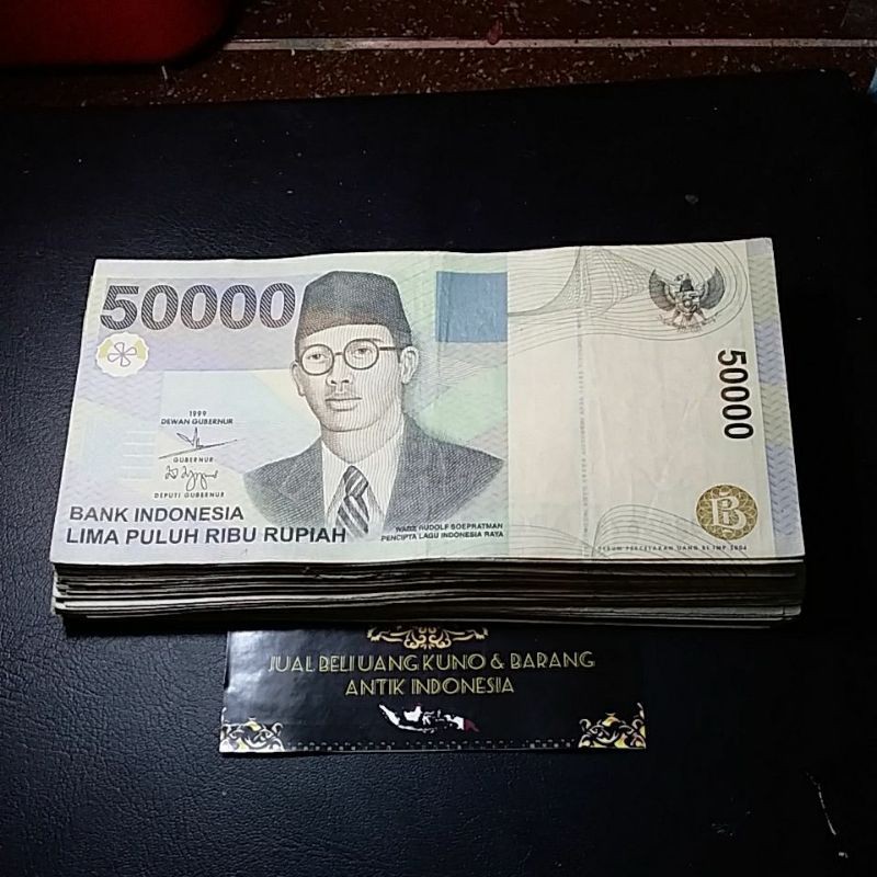 Jual murah uang kuno 50 ribu wr suprarman jual jauh di bawah nominal ...