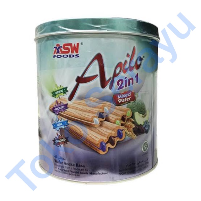 Jual Apilo 2in1 Mixed Wafer / Wafer Aneka Rasa Kaleng Asw Foods 350gr ...