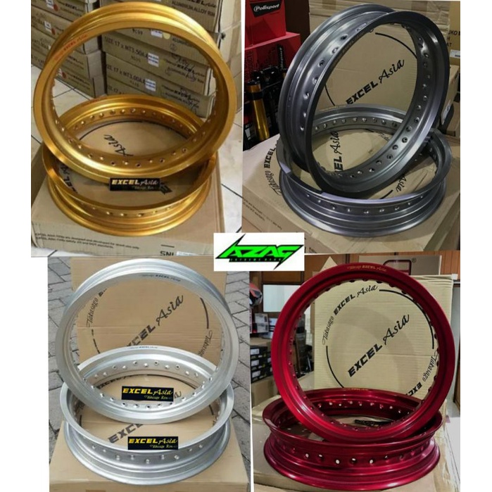 Jual VELG EXCEL TAKASAGO ASIA RING 17 300 350 HOLE 36 DEPAN BELAKANG ...