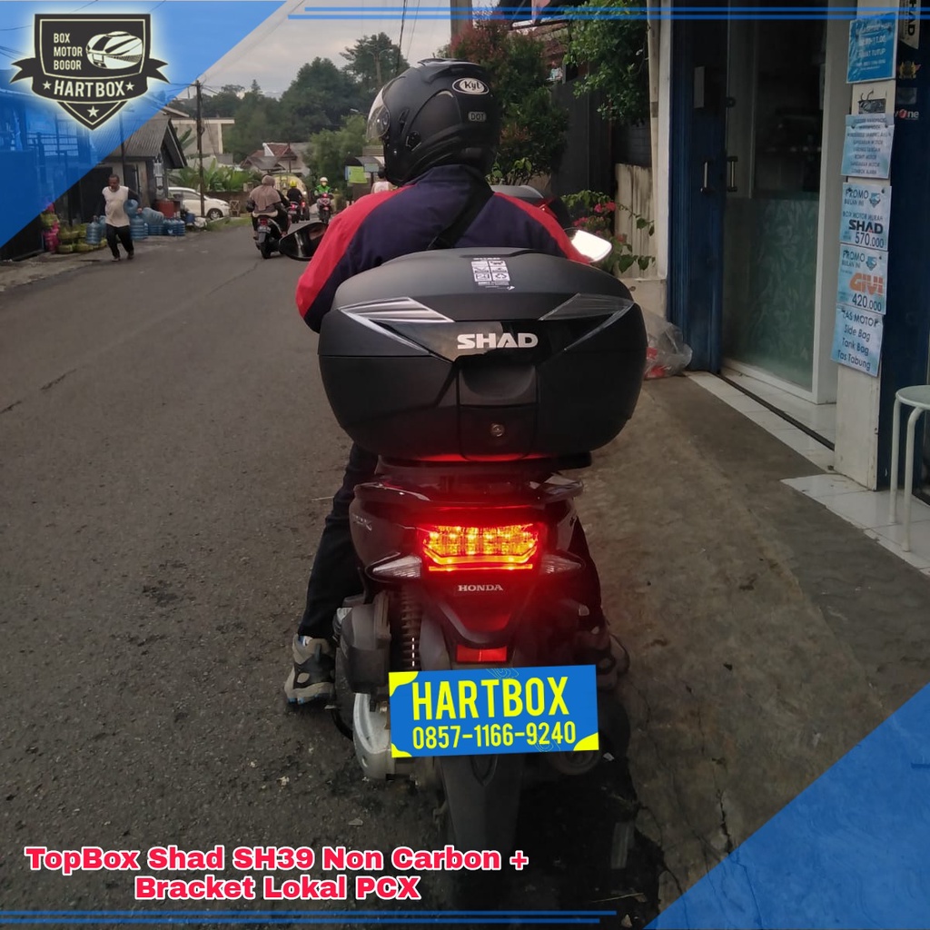 Jual Paket Box Touring Shad SH39 Non Carbon Plus Backrest Sandaran Sh ...