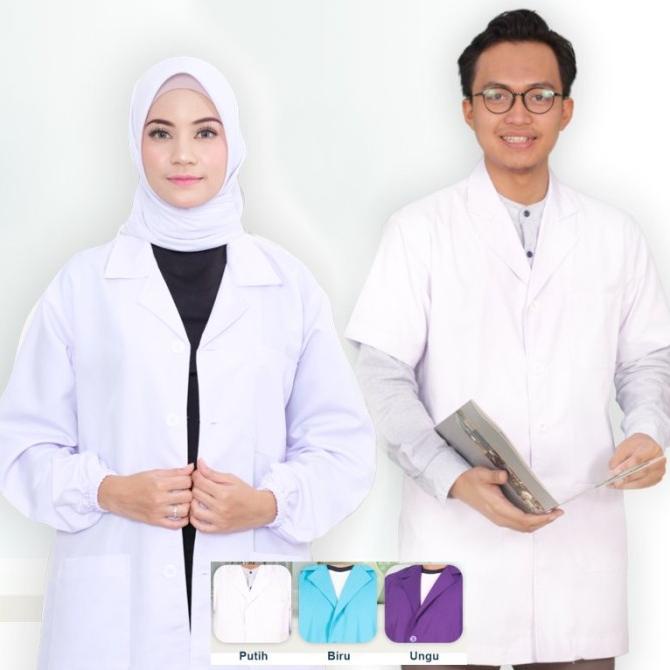 Jual Jas Laboratorium Seragam Lab Baju Praktek Klinik Pria Wanita ...