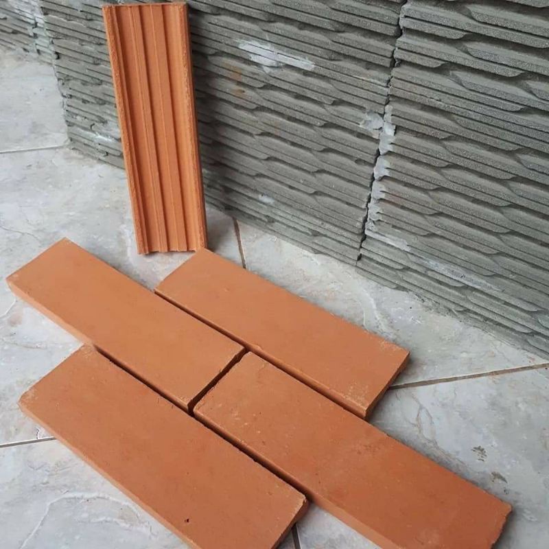 Jual bata tempel Terakota tanah liat natural harga per M2 Indonesia|Shopee Indonesia