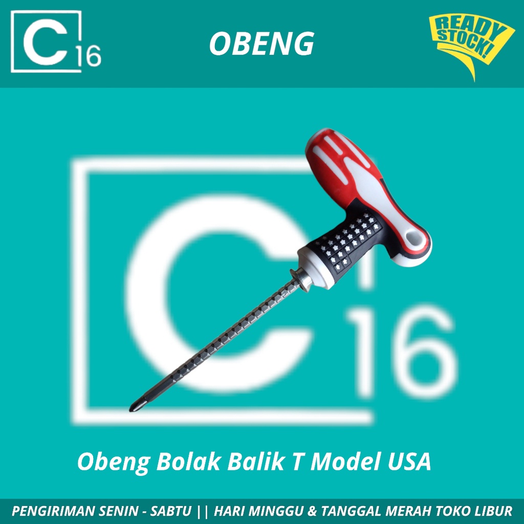 Jual Obeng Model T Bolak Balik Plus Minus Magnet Amerika 180mm | Shopee ...
