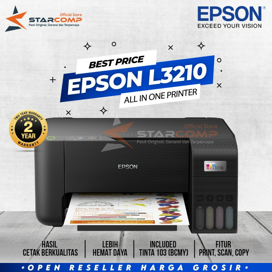 Jual Printer Epson L3210 All in One Ink Tank Printer Print Scan Copy | Shopee Indonesia