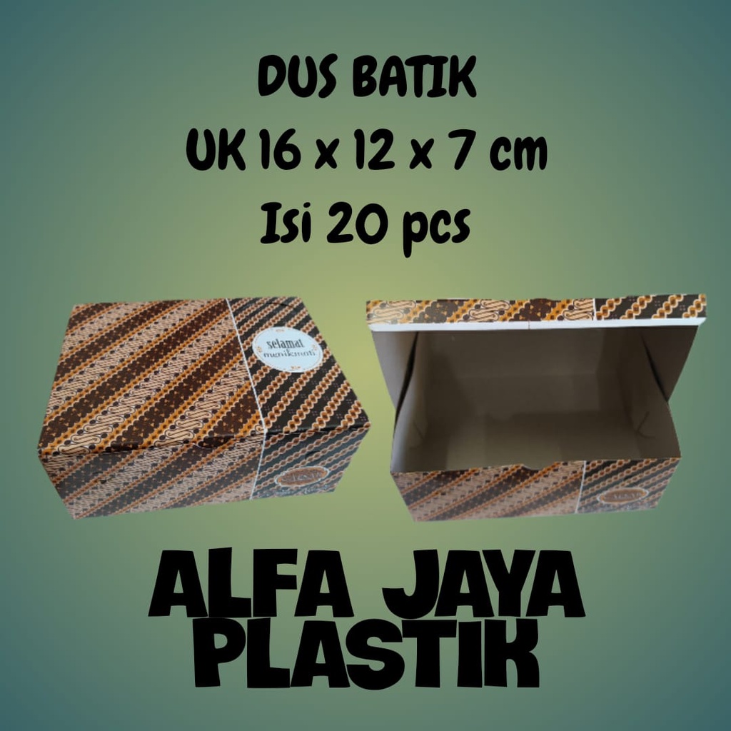 Jual Dus batik 16 x 12 / snack box / isi 20 pcs | Shopee Indonesia