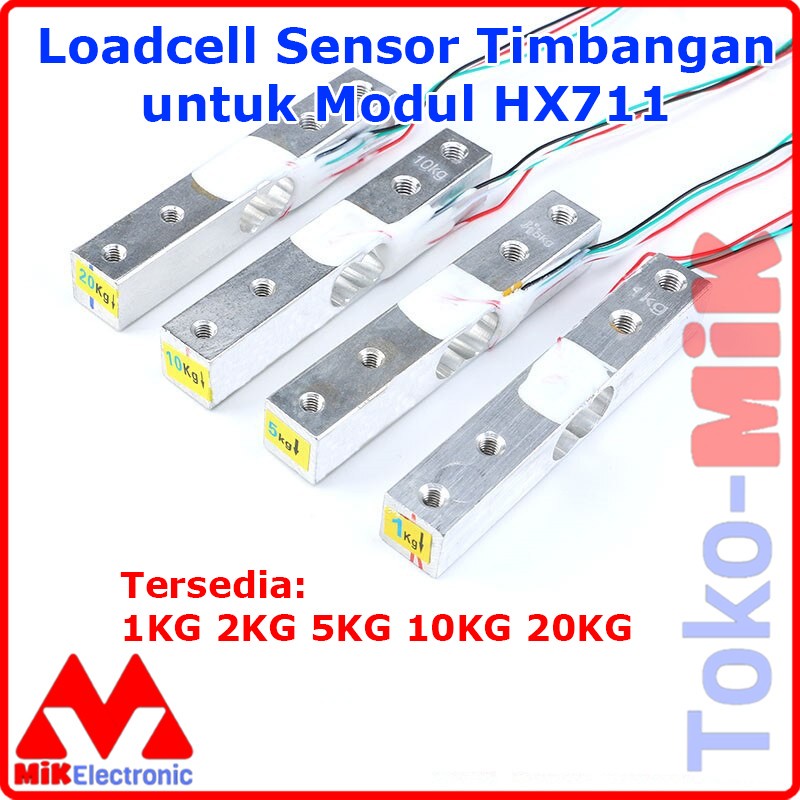 Jual Loadcell Load cell Weight Sensor Berat Strain Gauge 1KG 5KG 10KG ...