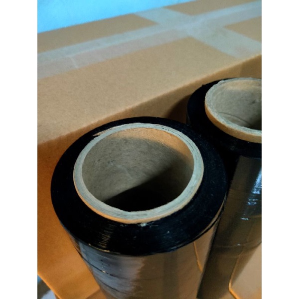 Jual PLASTIK WRAPPING HITAM STRETCH FILM BLACK 30CM X 200M PLASTIK WRAP ...