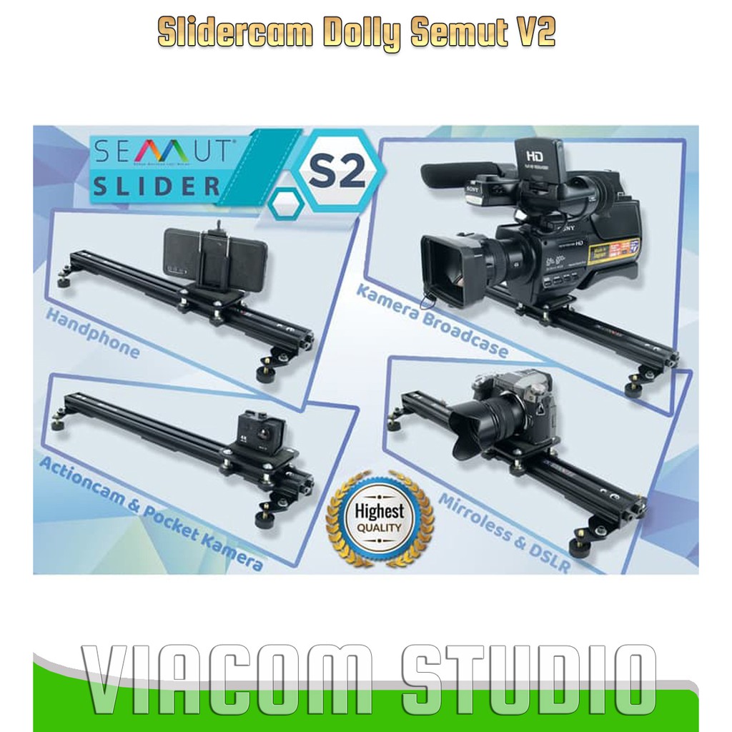 Jual Slidecam Dolly SEMUT S2 100CM Slider Camera Slide Kamera | Shopee ...