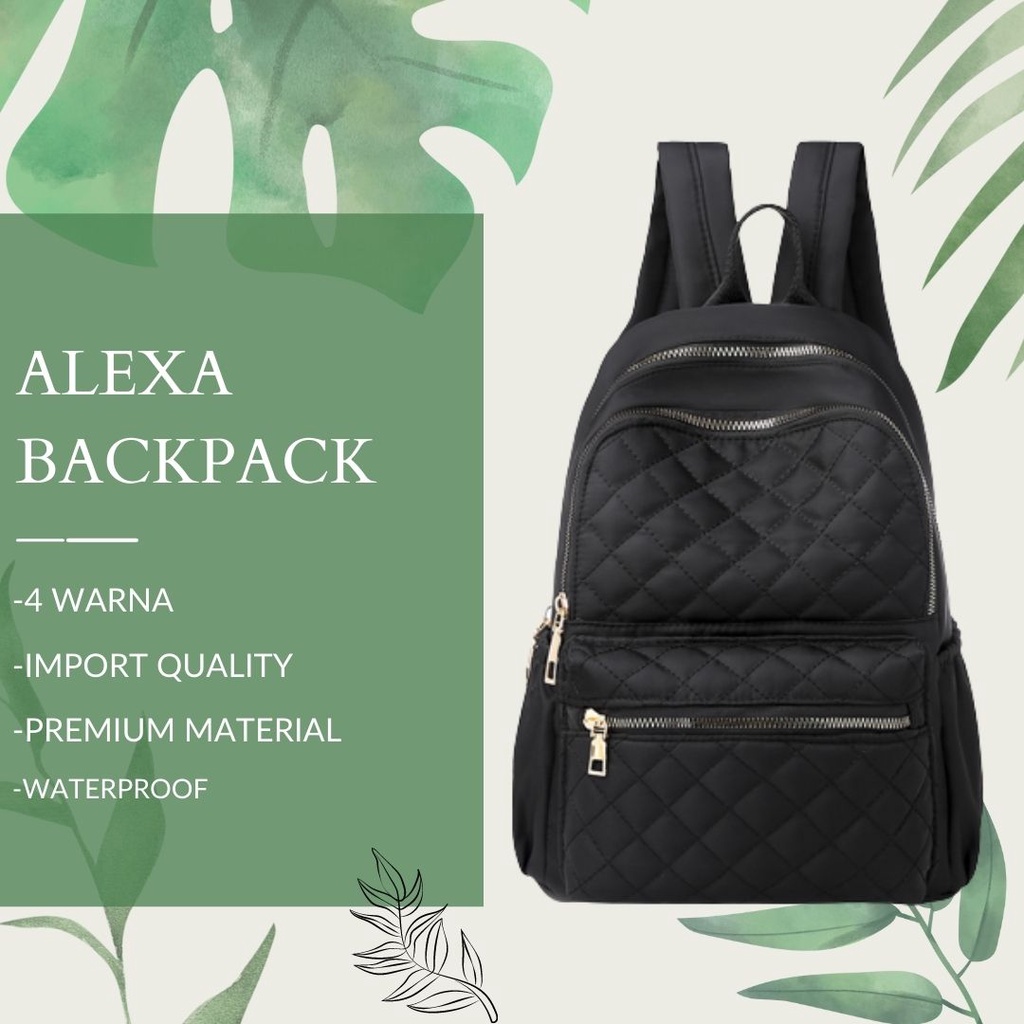 Jual 4 Pilihan Warna I Backpack Wanita Import " ALEXA " | Shopee Indonesia