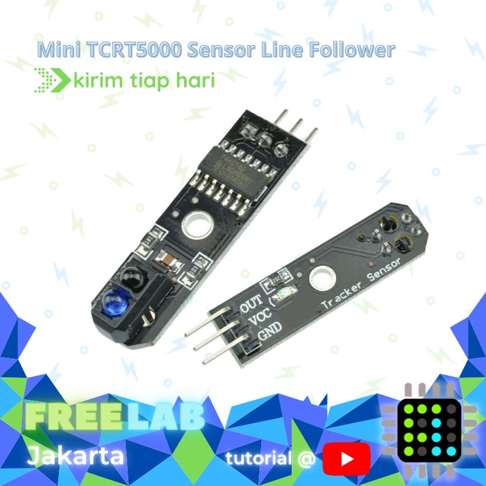 Jual Mini Sensor TCRT5000 IR Line Follower TCRT 5000 3 Pin Out Digital ...