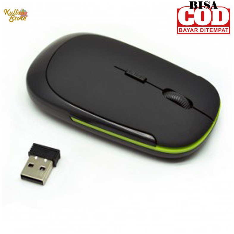 Jual Mouse Slim Wireless / Bluetooth 2,4G - Hitam | Shopee Indonesia