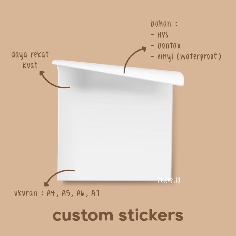 Jual CUSTOM A4 STICKERS • PRINT CETAK STIKER BAHAN VINYL WATERPROOF ...