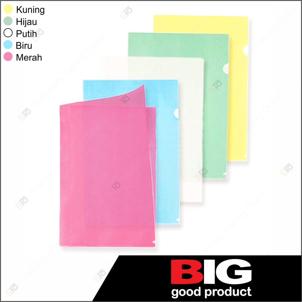 Jual MAP L BIG F4 (8113) ECER / MAP PLASTIK / CLEAR SLEVE / MAP FILE ...