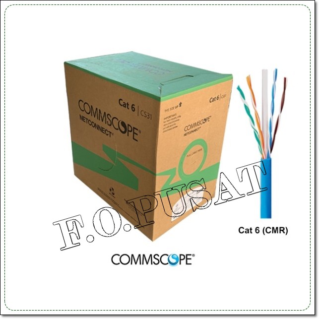 Jual Kabel LAN UTP CAT 6 1Roll 305 Meter Kabel UTP CAT6 AMP Commscope ...