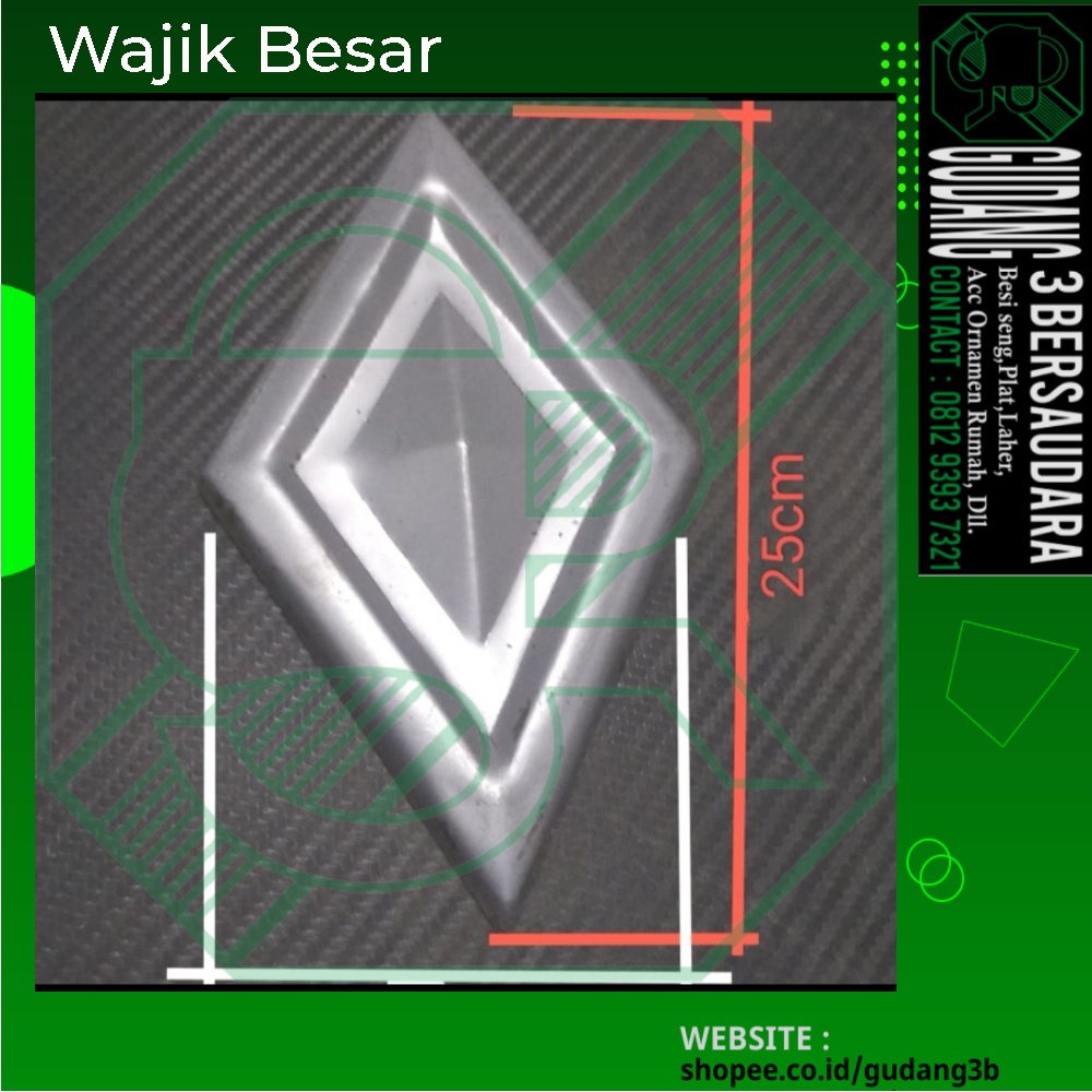 Jual wajik ornamen aksesoris pintu pagar gebyog besi model wajik ...