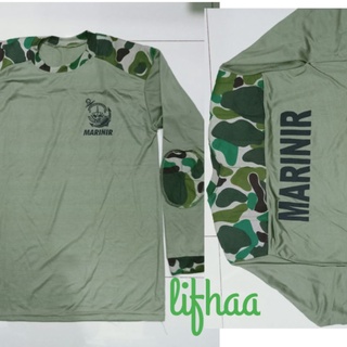 Jual KAOS MARINIR LENGAN PANJANG KOMBINASI LORENG | Shopee Indonesia
