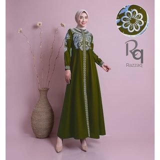 Jual New Gamis Casual Wanita Kekinian / Gamis Cut Aretha Bordir Bahan ...