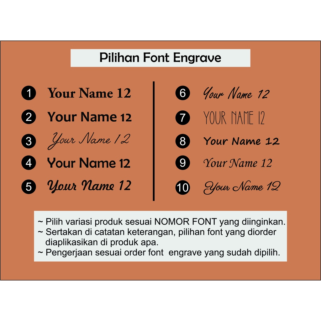Jual ORDER ENGRAVE LASER NAMA TULISAN | Shopee Indonesia