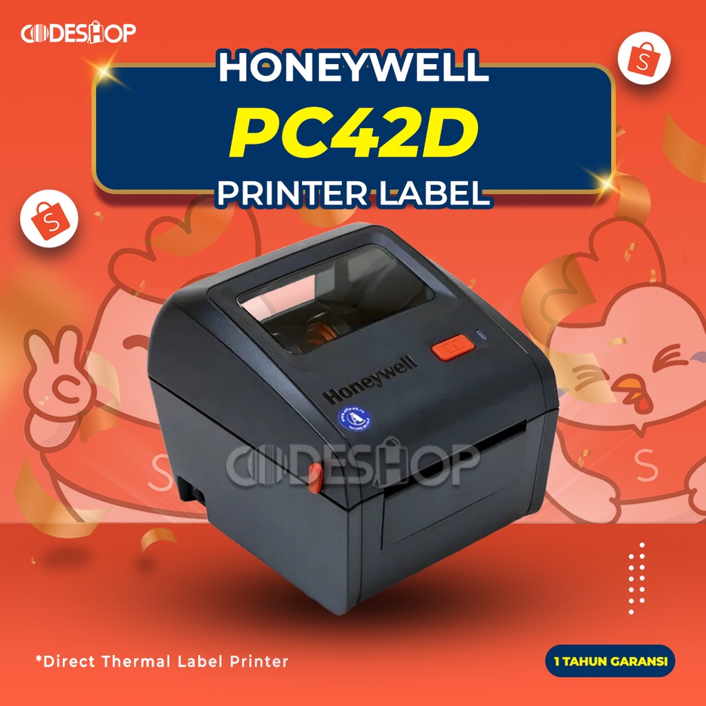 Jual Peinter Barcode Cetak Resi Thermal Honeywell PC42D PLUS - PC-42D USB LAN | Shopee Indonesia