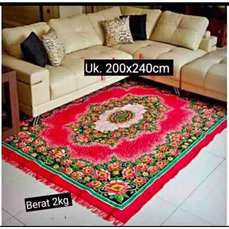 Jual Karpet jaguar rumbai putih ukuran 200 x 240 cm | Shopee Indonesia