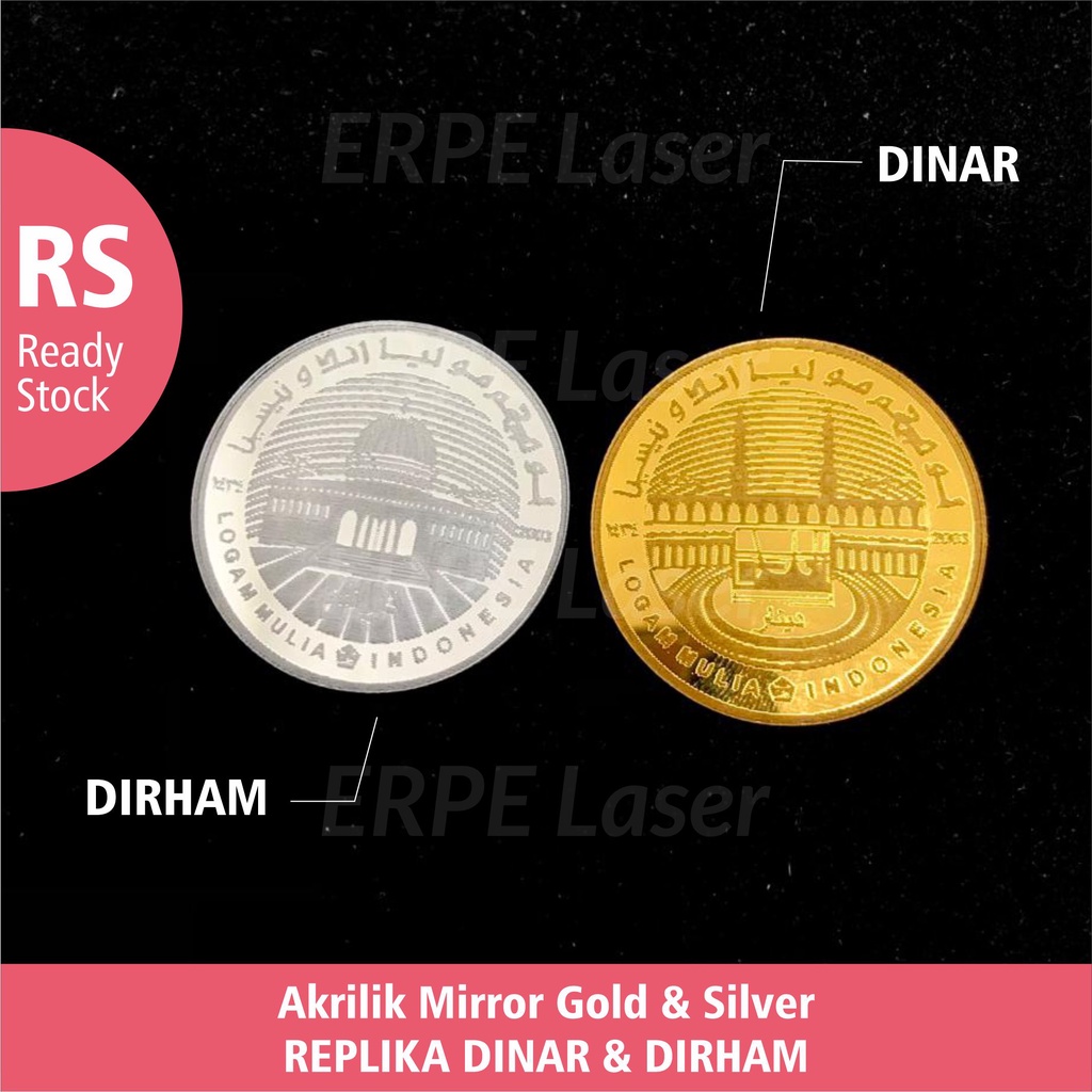 Jual Replika DINAR DIRHAM Logam Mulia ANTAM | Dekorasi Mahar Akrilik ...
