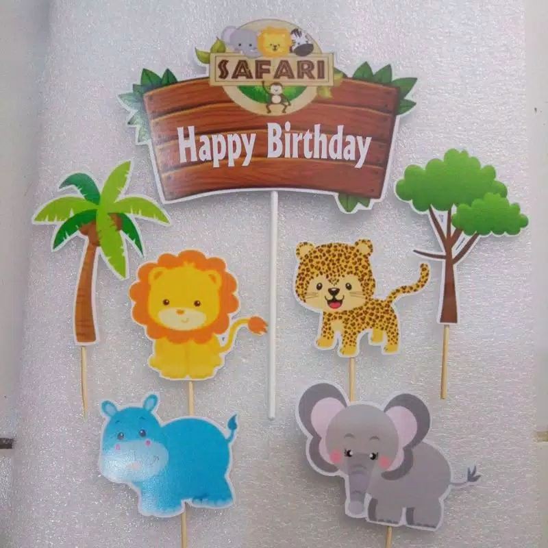 Jual Topper cake birthday Zoo Safari | Shopee Indonesia