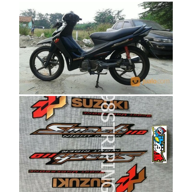 Jual STRIPING SMASH 110 NR NIGHT RIDER STIKER LIS STANDAR ORI SUZUKI ...