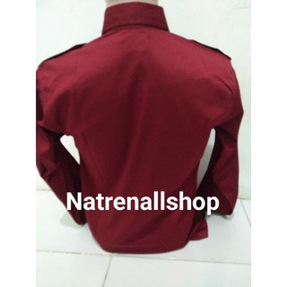 Jual Kemeja Seragam Kerja PNS, Baju Pdh warna maroon Indonesia|Shopee ...