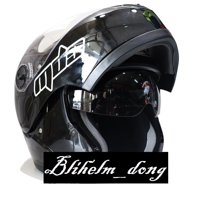 Jual HELM MODULAR MDS PRO RIDER BLACK | FULL FACE HELMET | Shopee Indonesia