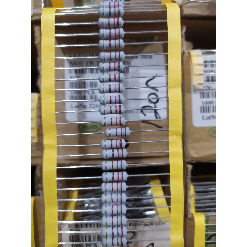Jual Resistor 1 Watt Taiwan kaki tembaga Berbagai nilai | Shopee Indonesia