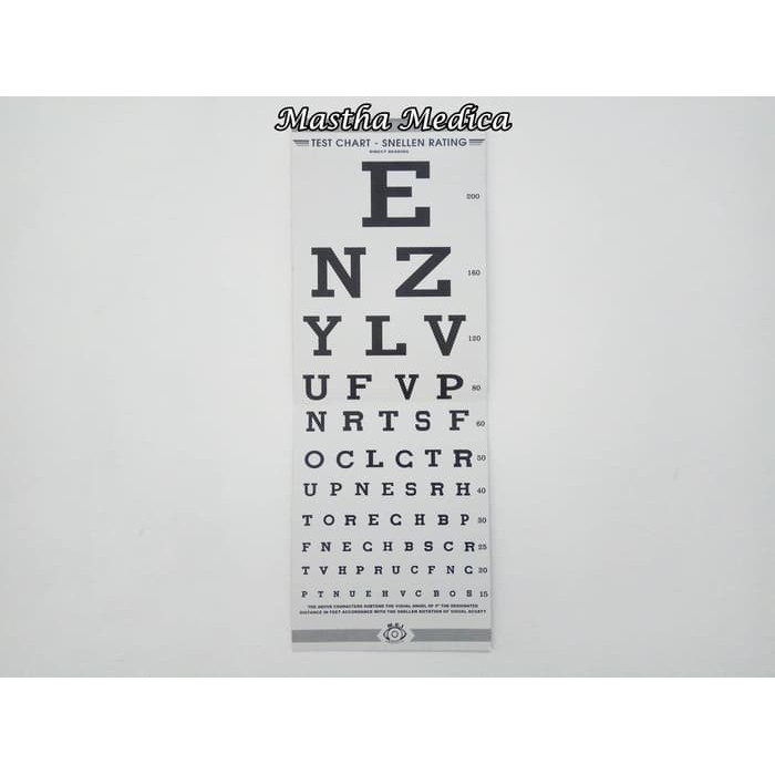 Jual Snelen Cat Snellen's Chart Alat Test Visus Penglihatan Kesehatan ...