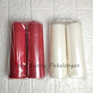 Jual Lilin Besar Diameter 5 cm, Tinggi 16 cm - Warna Merah, Putih ...