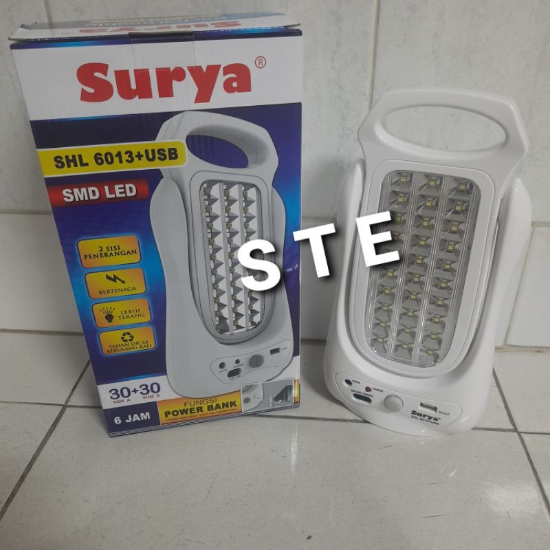 Jual Lampu Meja Emergency Surya SHL 6013 + USB | Shopee Indonesia