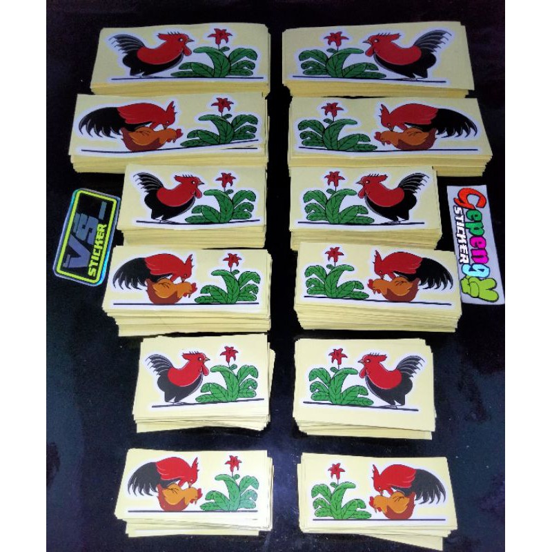 Jual sticker ayam jago helm mangkok ayam printcutt ORI transparan satu ...